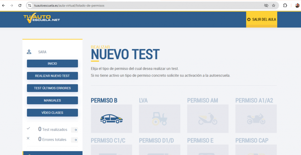 Nueva plataforma de test online para el examen de la DGT Autoescuela ...